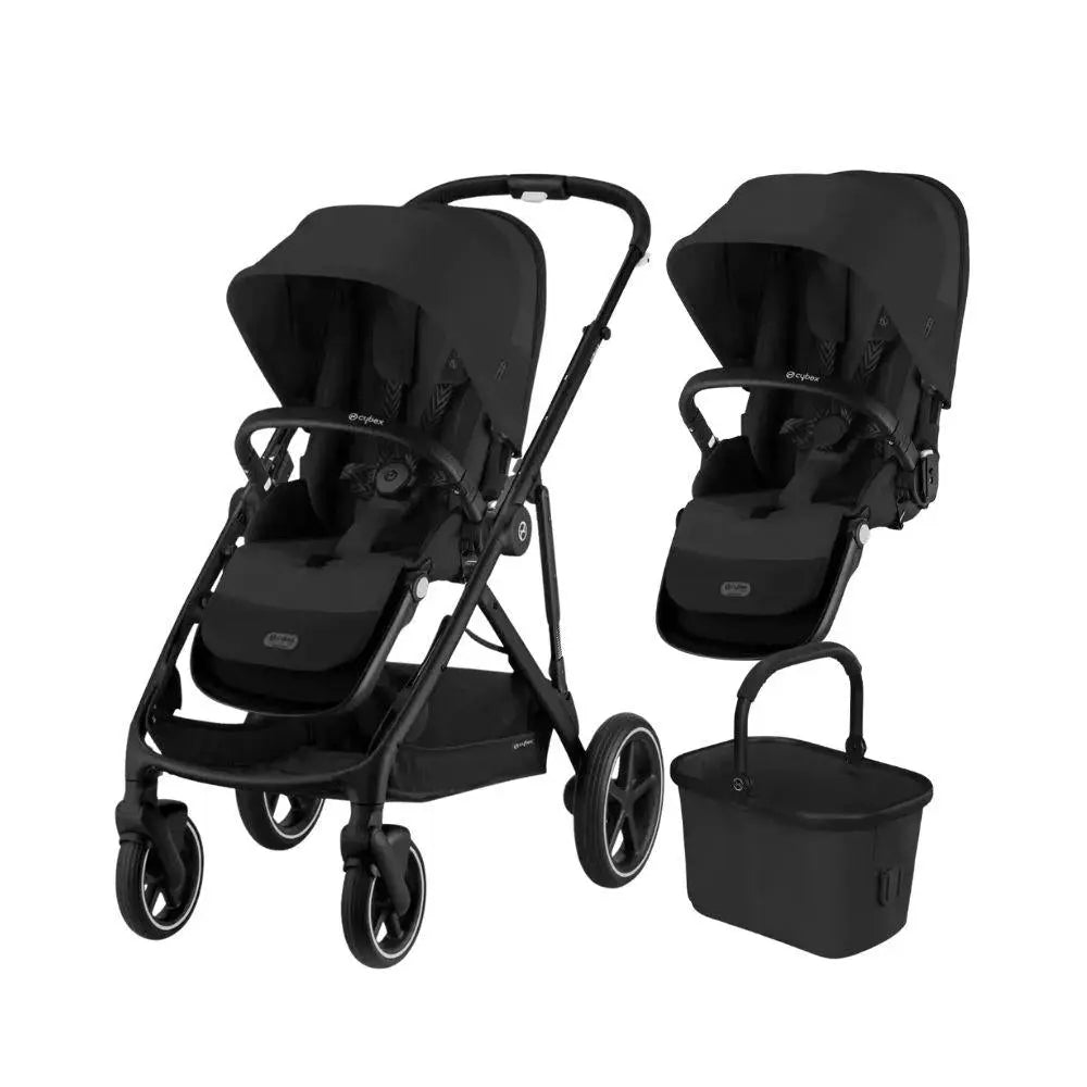Cybex Gazelle S Stroller + Second Seat Double Pram - Black | – Baby ...