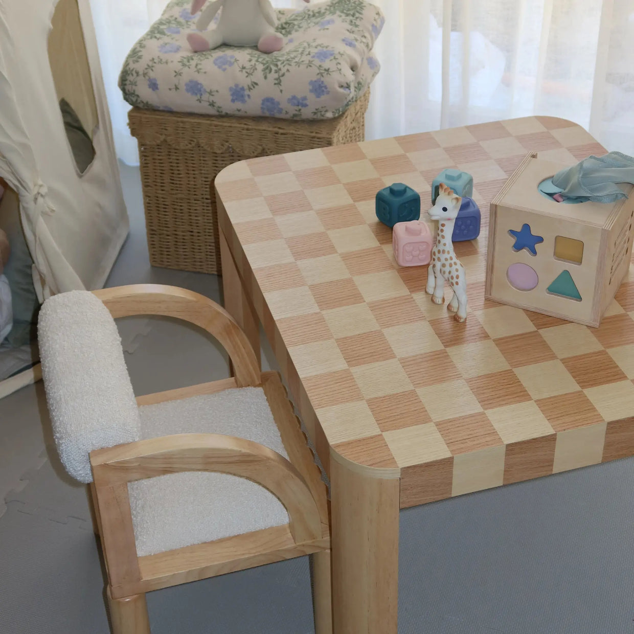 Nuage Interiors Quinn Checkerboard Table for Kids – Baby Little Planet