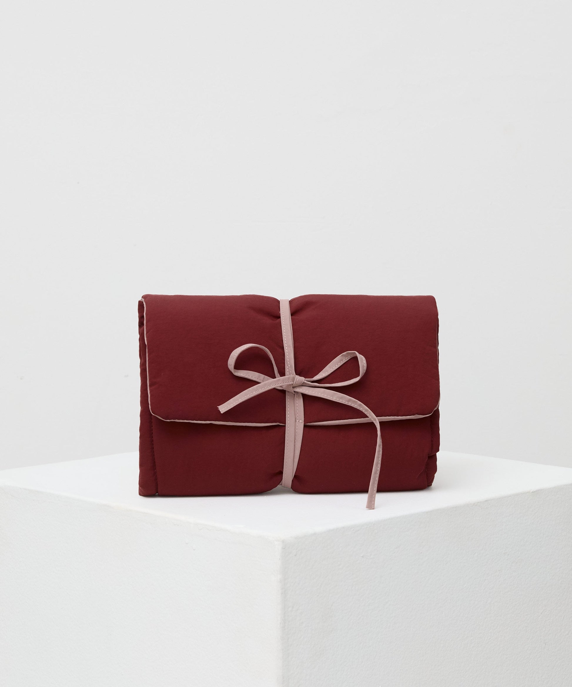 Phile Plush Change Mat Wrap - Burgundy – Baby Little Planet